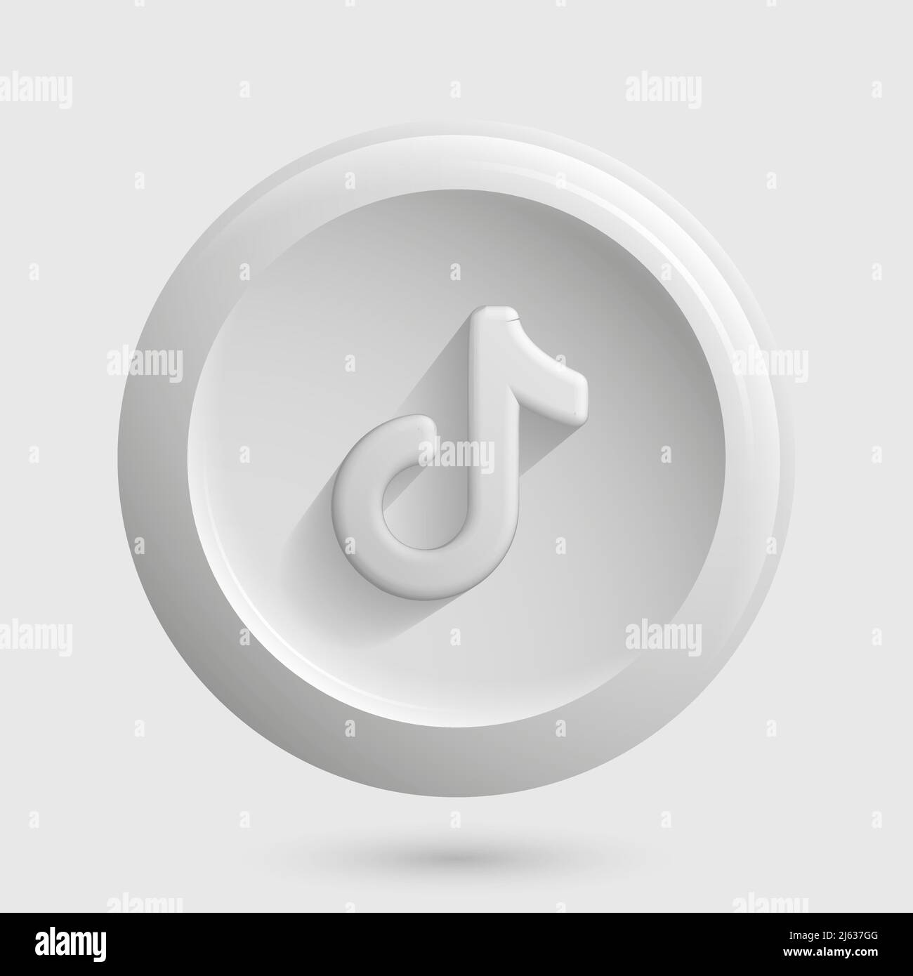 Popular Video Platform Icon. Social Media White 3D Logotype. Vector ...