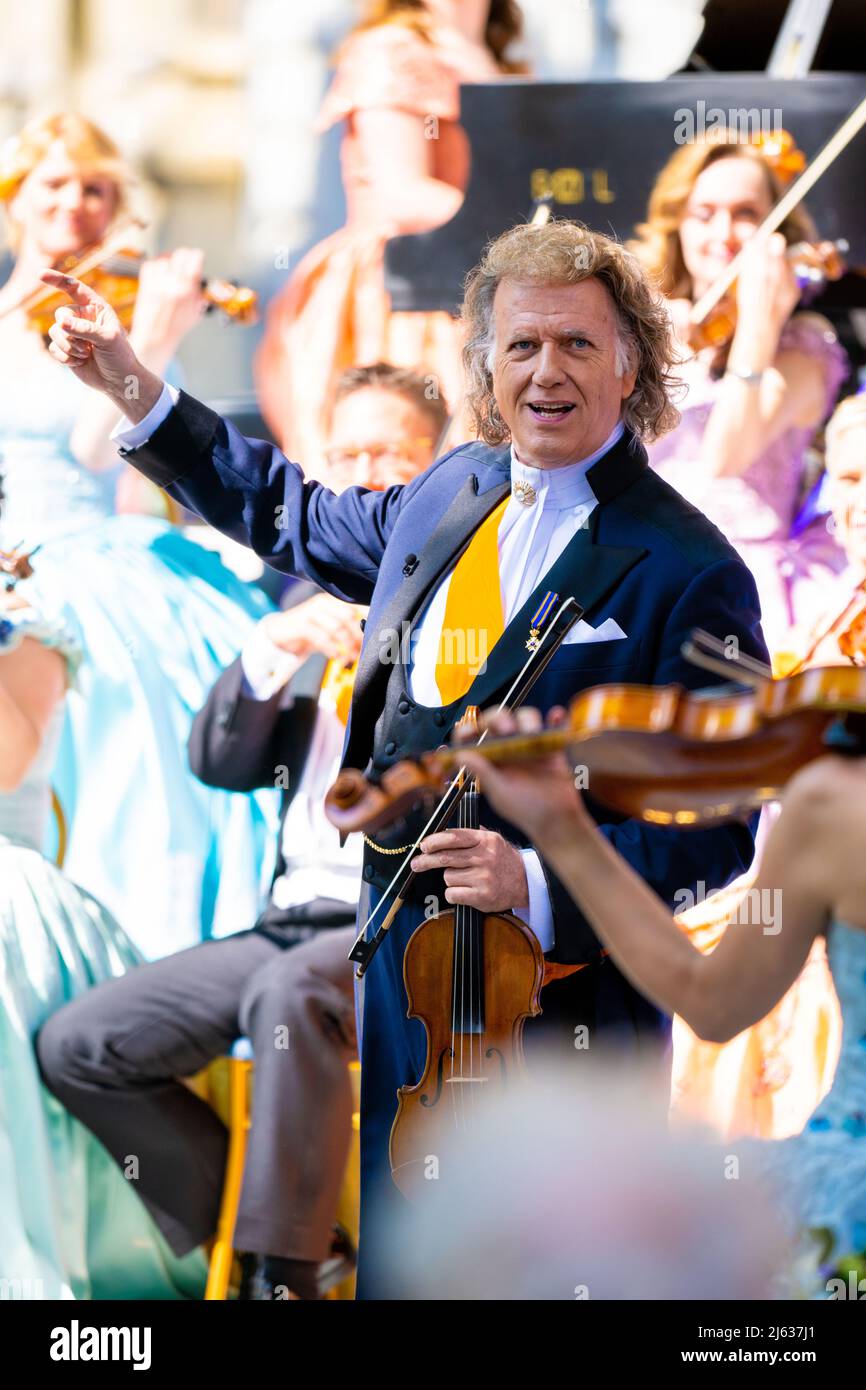 Andre Rieu celebrating the King's 55th birthday during King’s Day ...