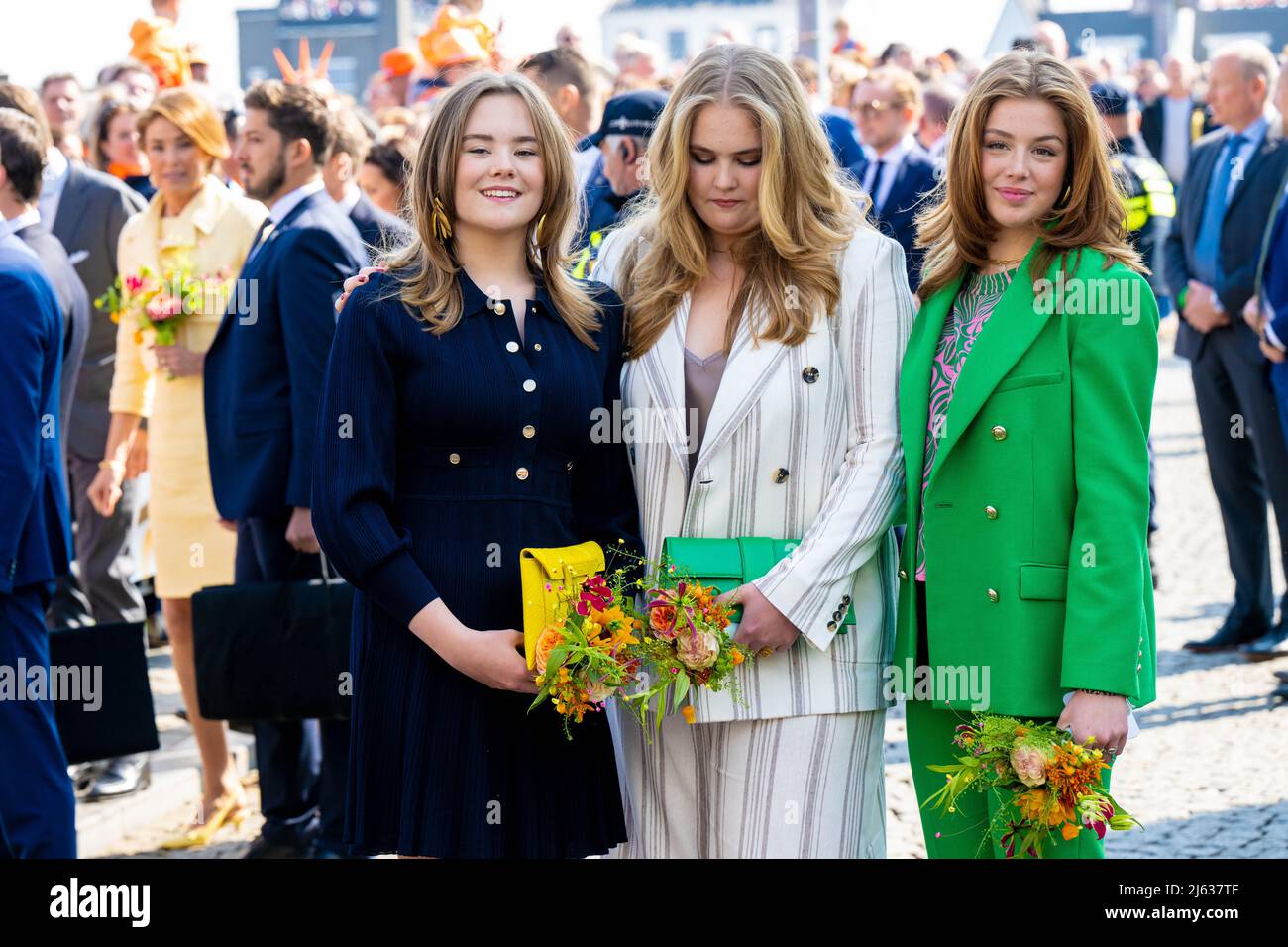Princess Amalia, Princess Alexia and Princess Ariane of the Netherlands ...