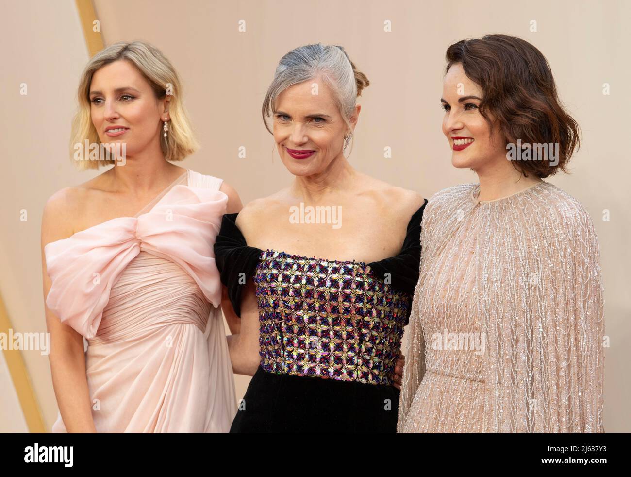 London, UK. (L-R) Laura Carmichael, Elizabeth McGovern and Michelle Dockery at the world ...