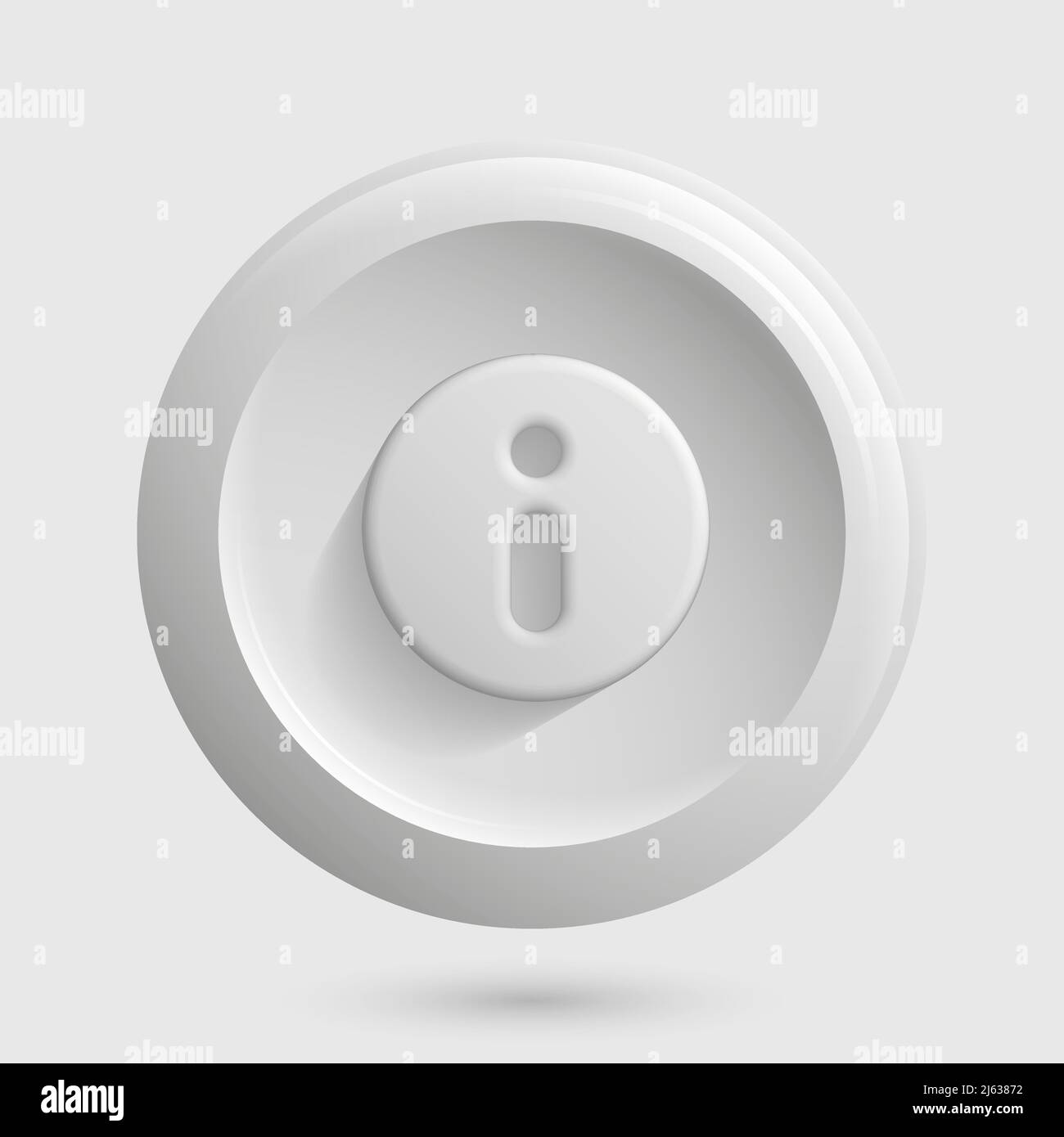 Additional Information 3d Icon. White Round Design Element. Vector ...