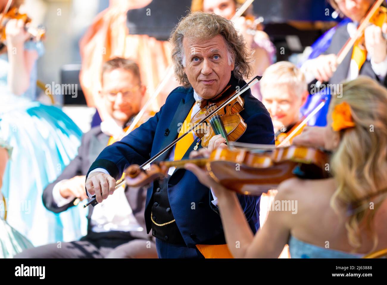 Andre Rieu celebrating the King's 55th birthday during King’s Day ...