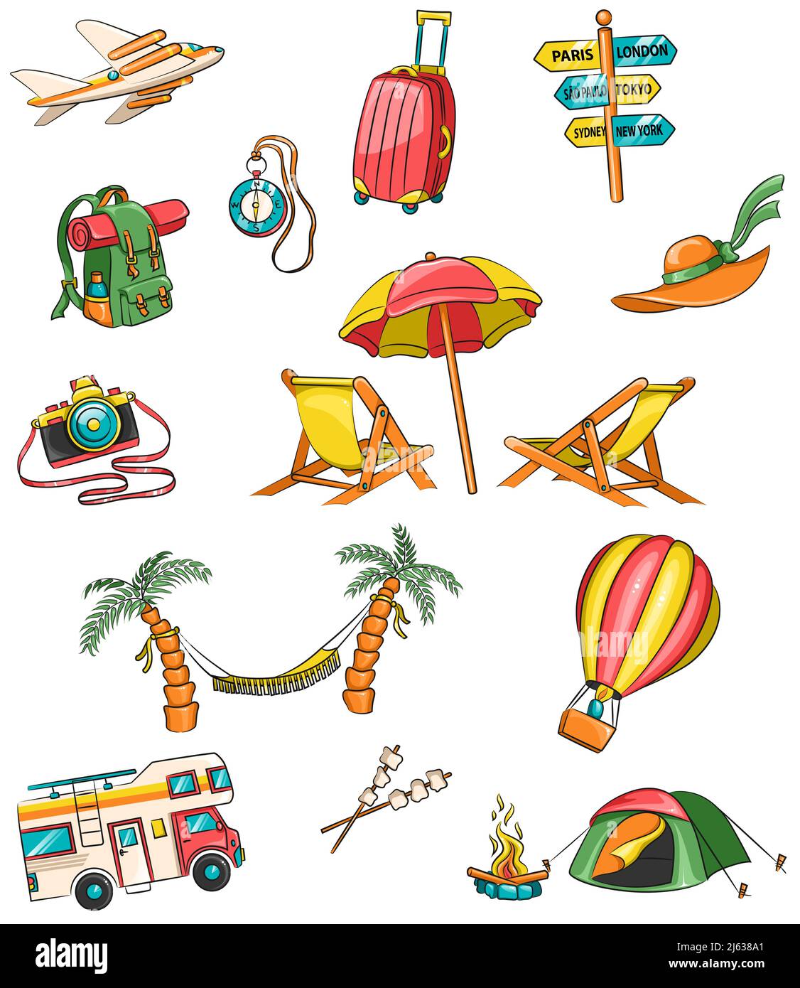 Recreational holiday travel Stock Vector Images - Alamy