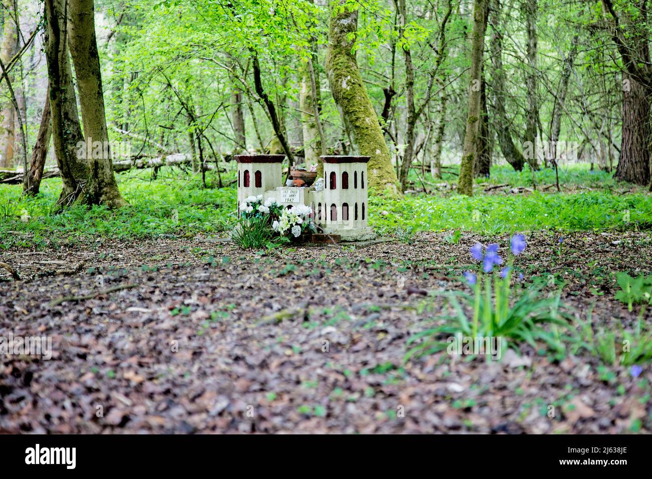 A memorial to the 343 Corps of Engineers of the US Army which was based ...