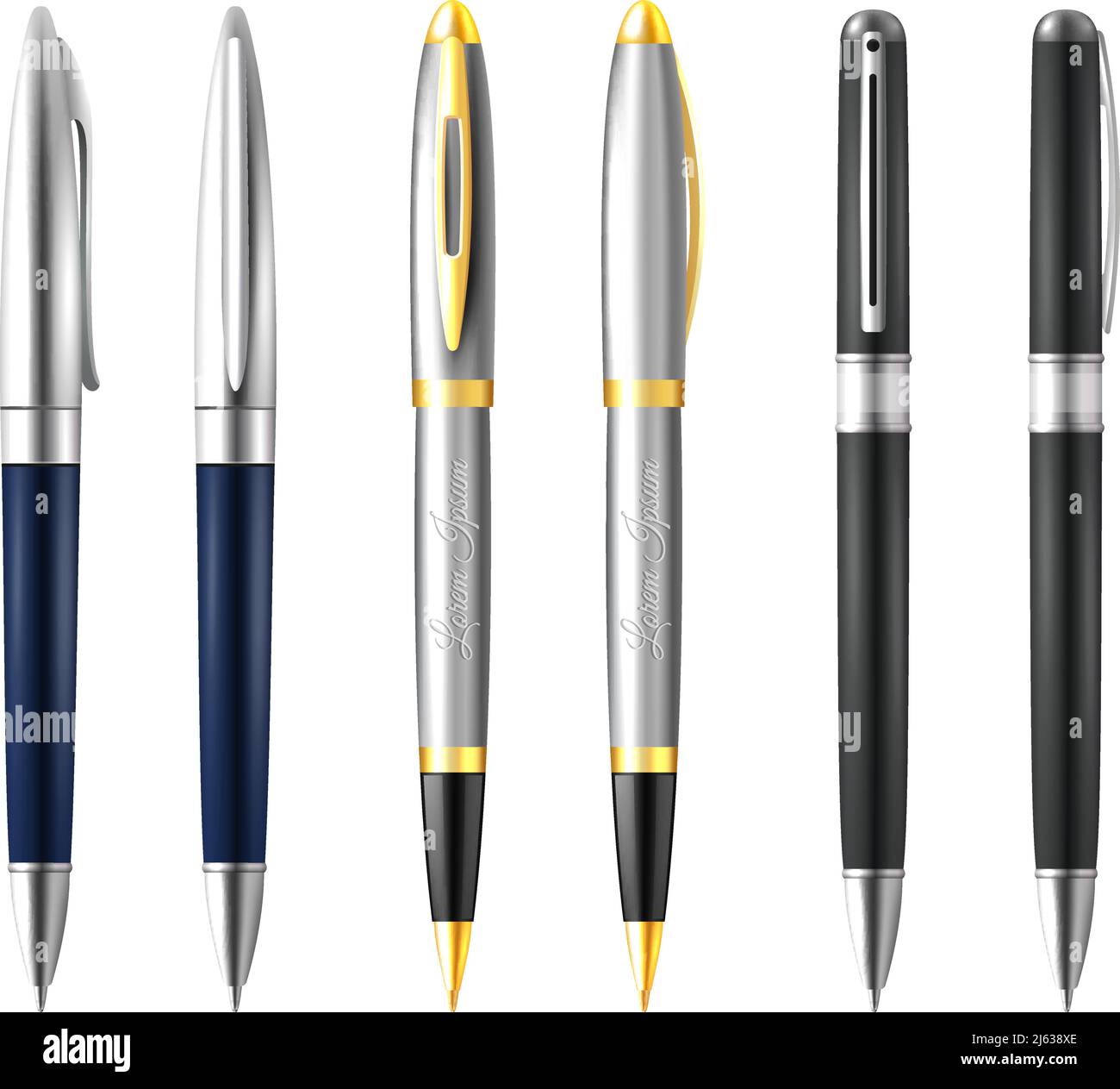 Gold pen vector vectors hi-res stock photography and images - Alamy