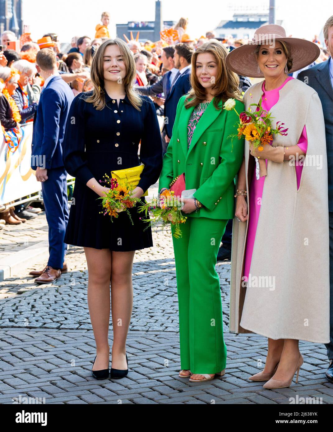 Queen Maxima with Princess Alexia and Princess Ariane of the ...