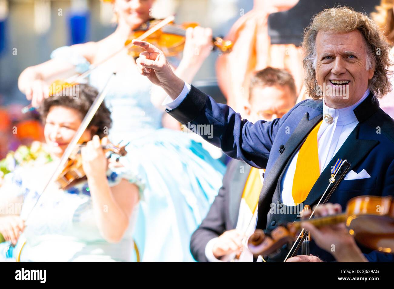 Andre Rieu celebrating the King's 55th birthday during King’s Day ...