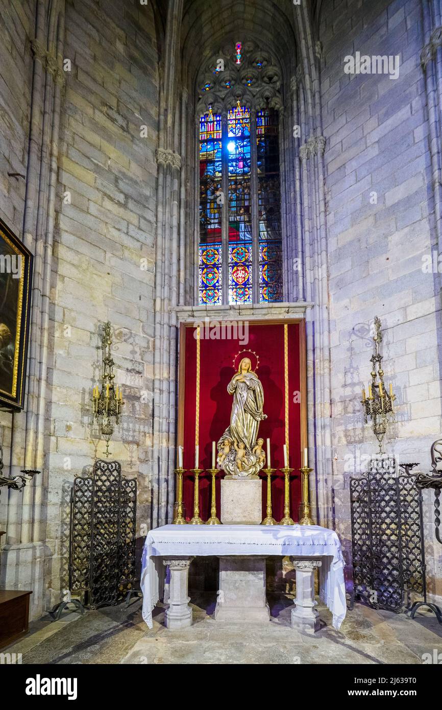 Statue of Immaculate Conception in the Chapel of Saint Stephen (Capilla ...