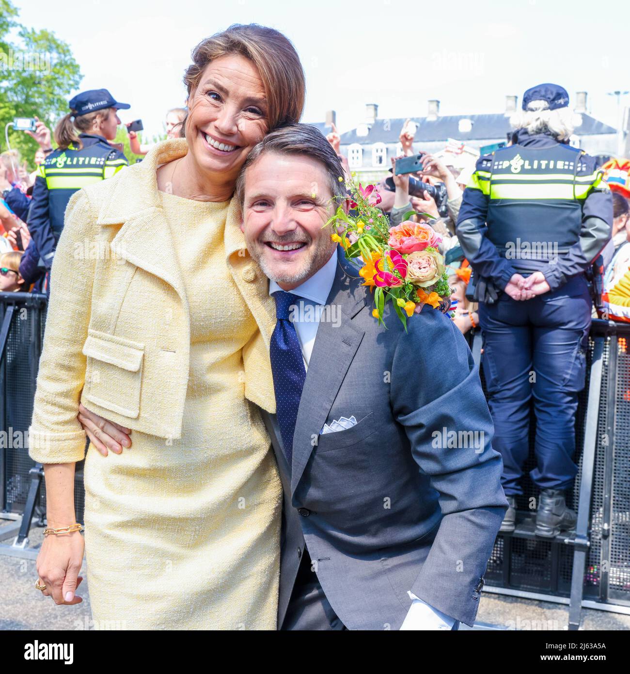 Prince Maurits and Princess Marilene of the Netherlands celebrating the ...