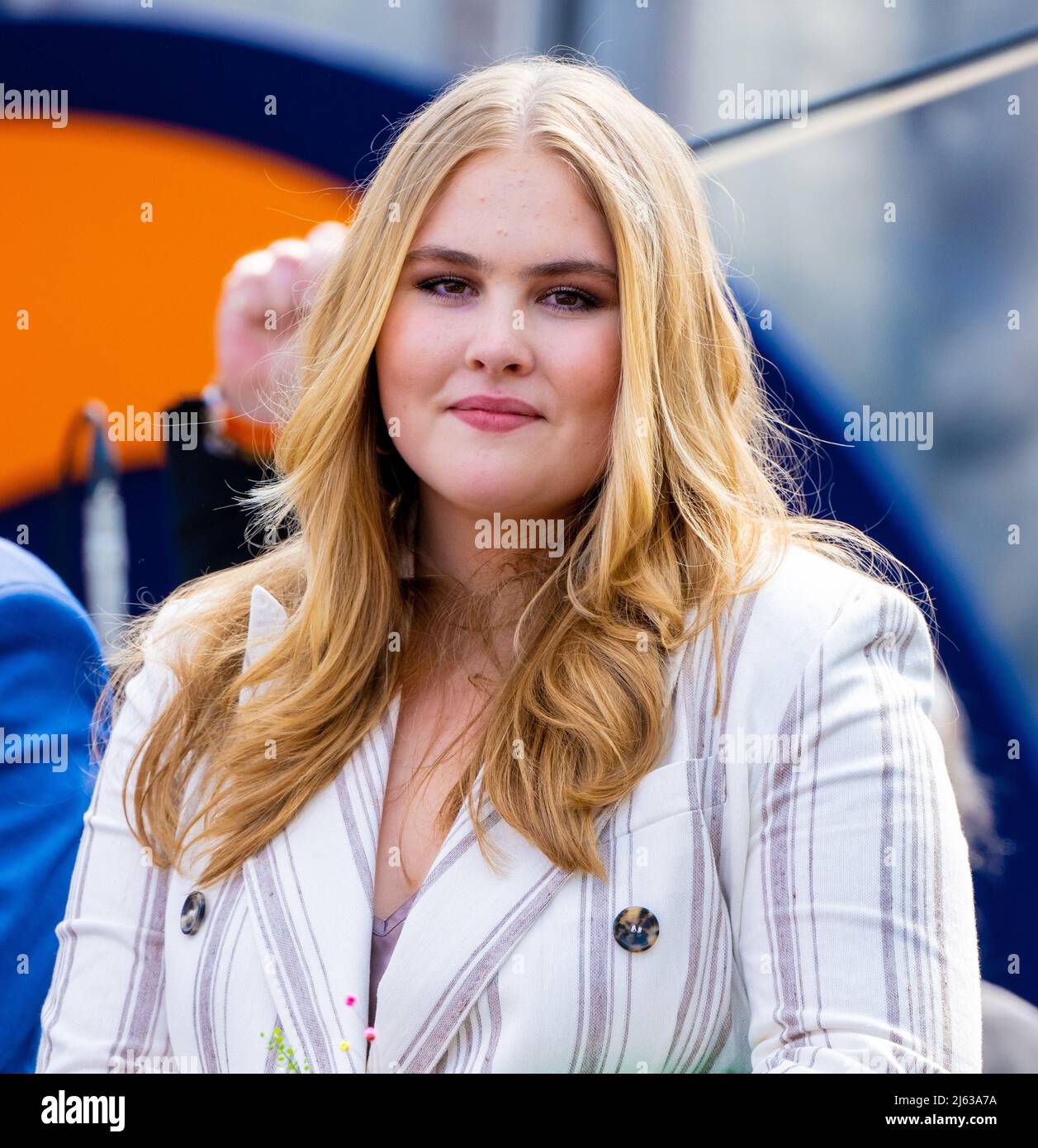 Princess Amalia of the Netherlands celebrating the King's 55th birthday ...