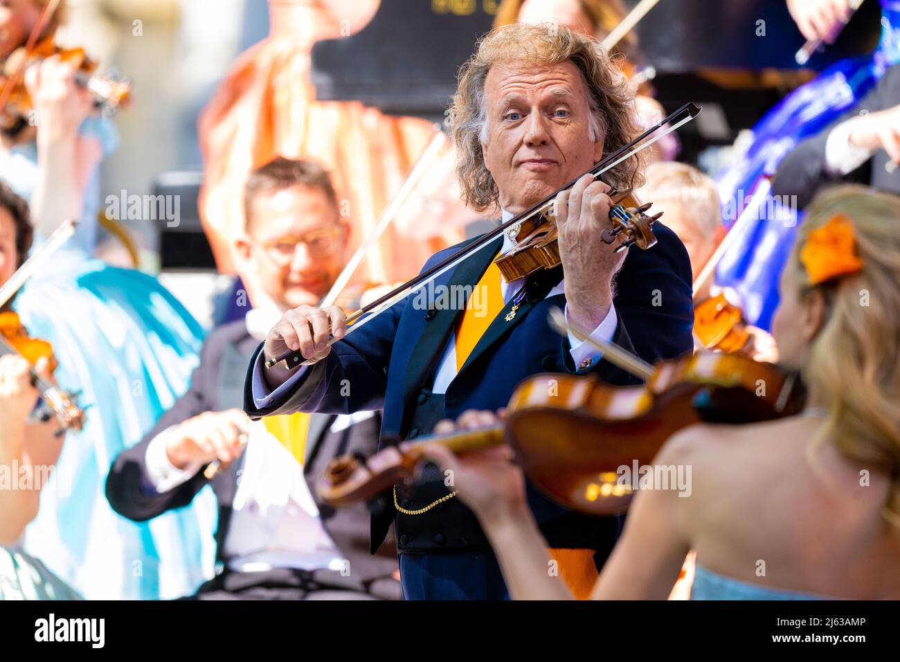 Andre Rieu celebrating the King's 55th birthday during King’s Day ...