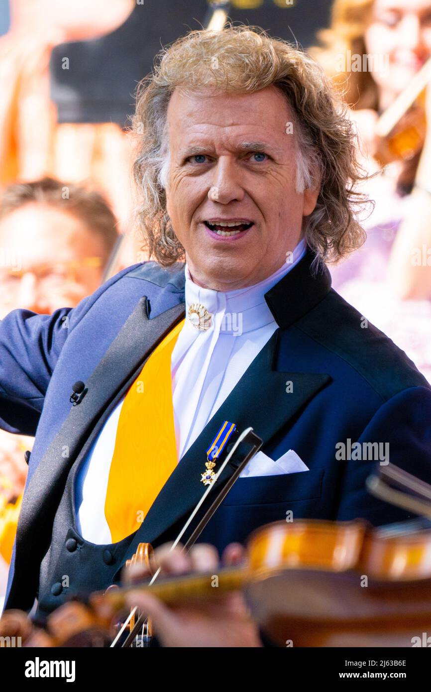 Andre Rieu celebrating the King's 55th birthday during King’s Day ...