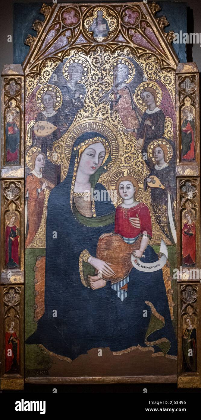 Mother of God of humility with musical angels altarpiece, Francesc ...