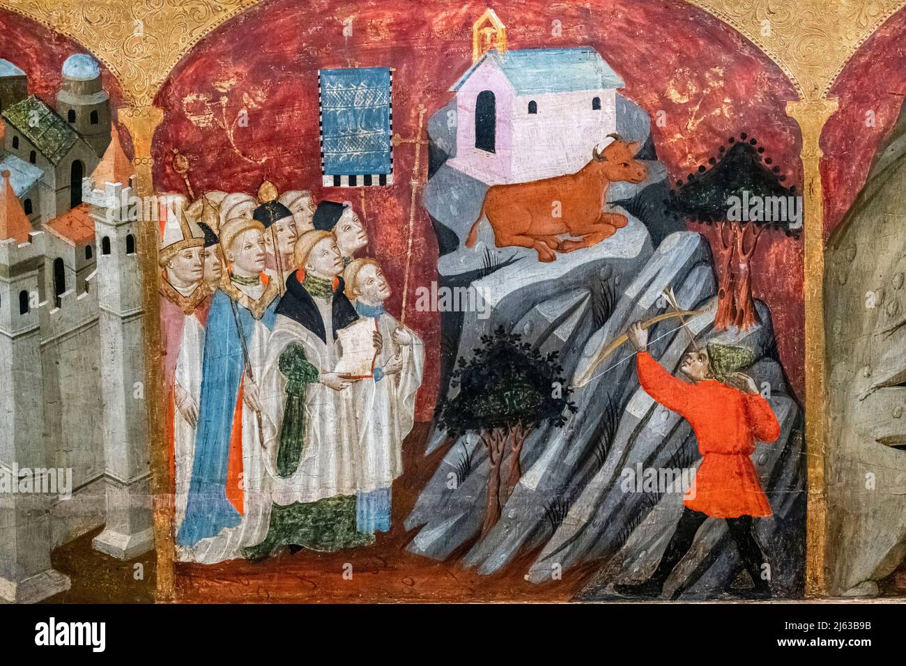 Gargano wounded by an arrow, altarpiece of the saints archangels ...