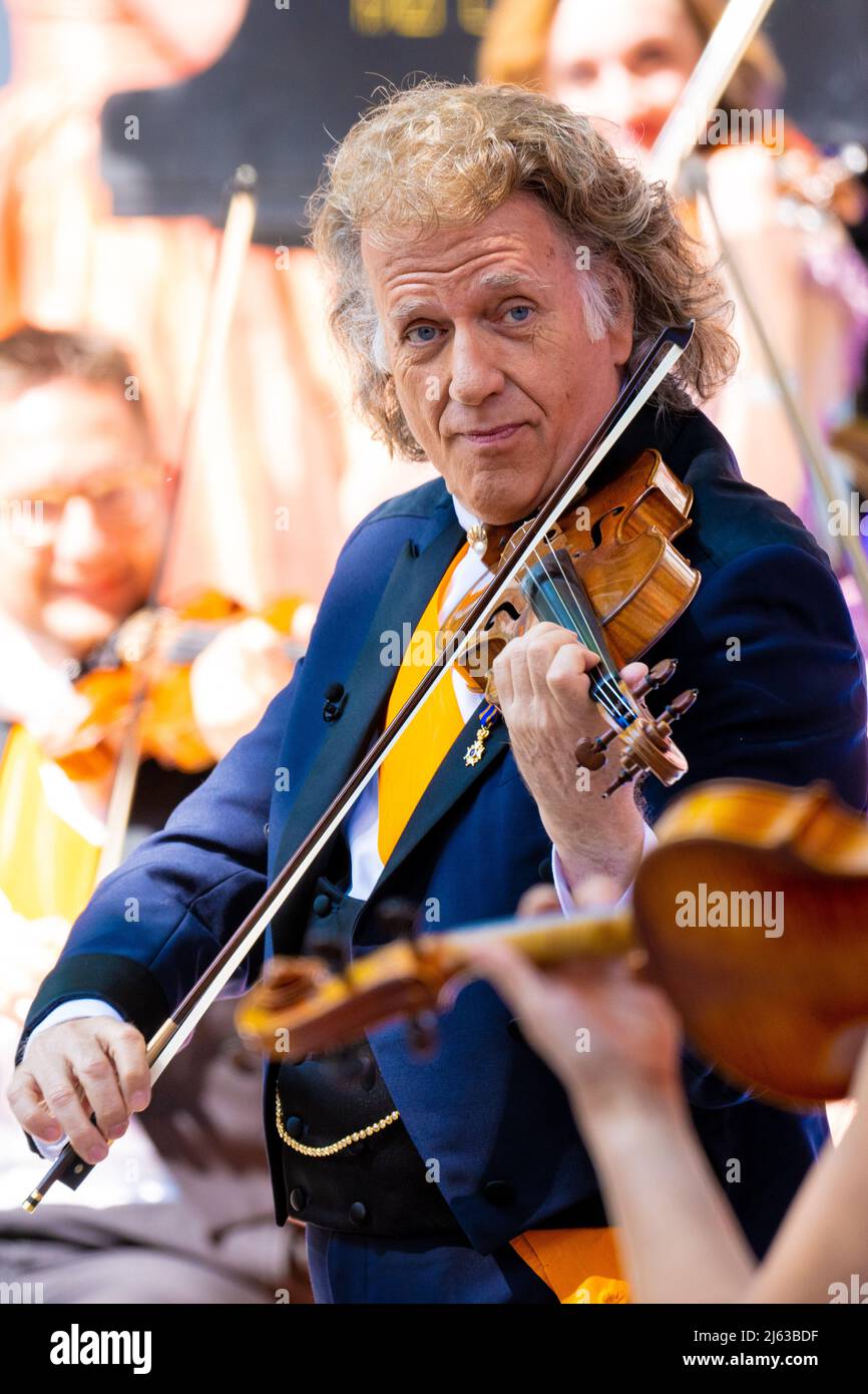 Andre Rieu celebrating the King's 55th birthday during King’s Day ...