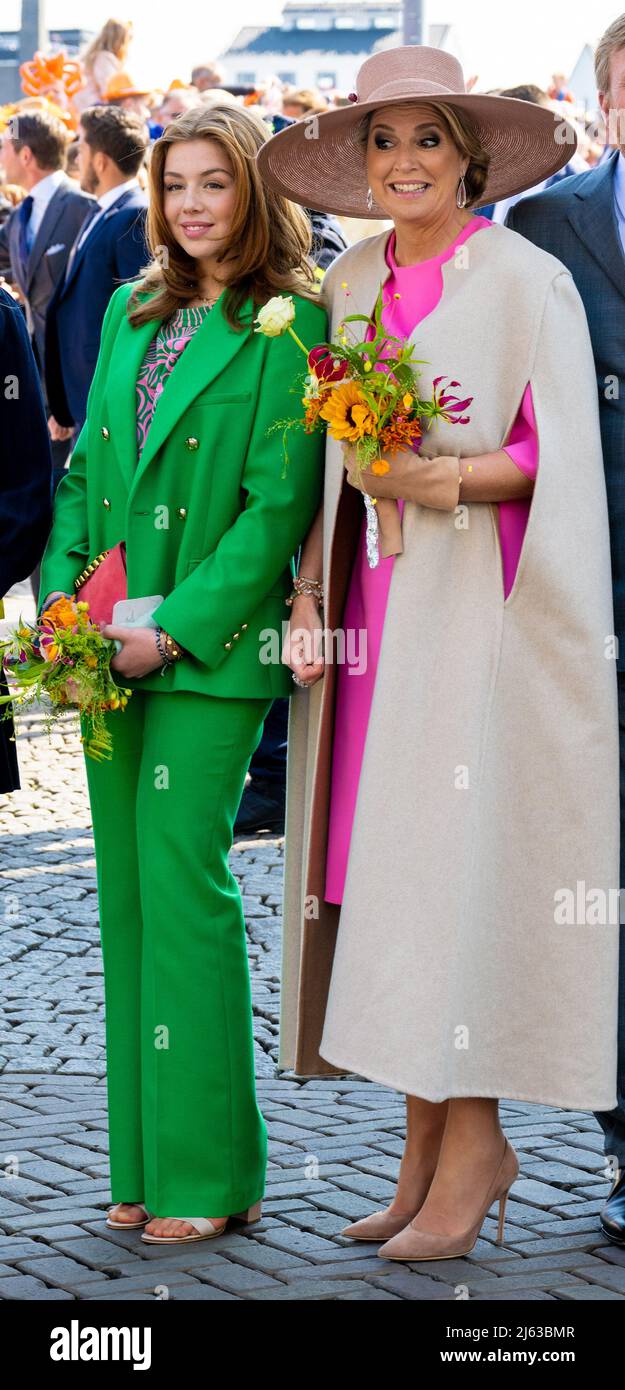 Queen Maxima and Princess Alexia of the Netherlands celebrating the ...