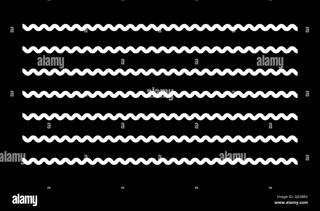 Wavy, waving lines, zig-zag stripes. Stock vector illustration, clip ...