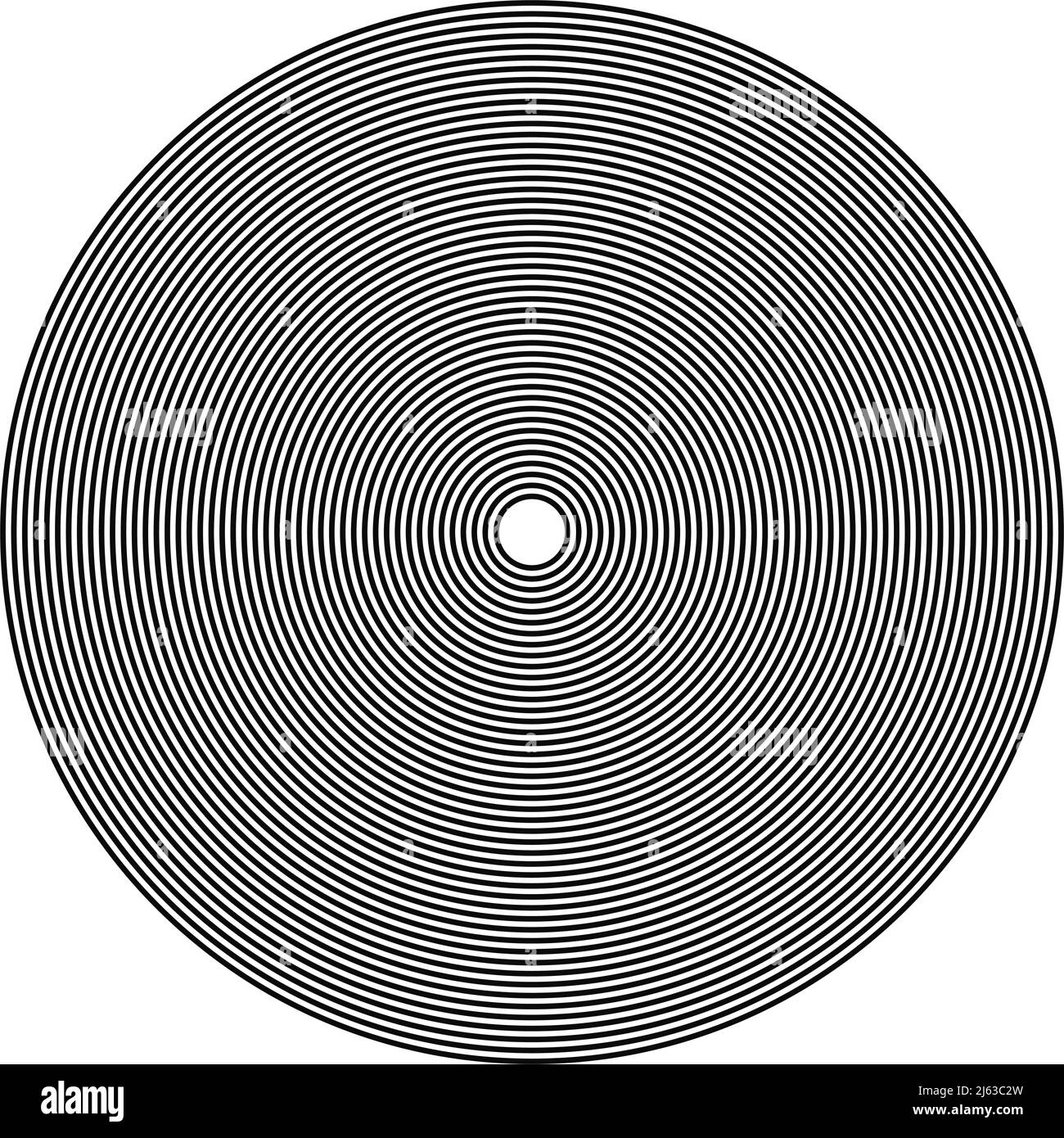 Concentric Radial Circles Rings Design Element Icon Stock Vector