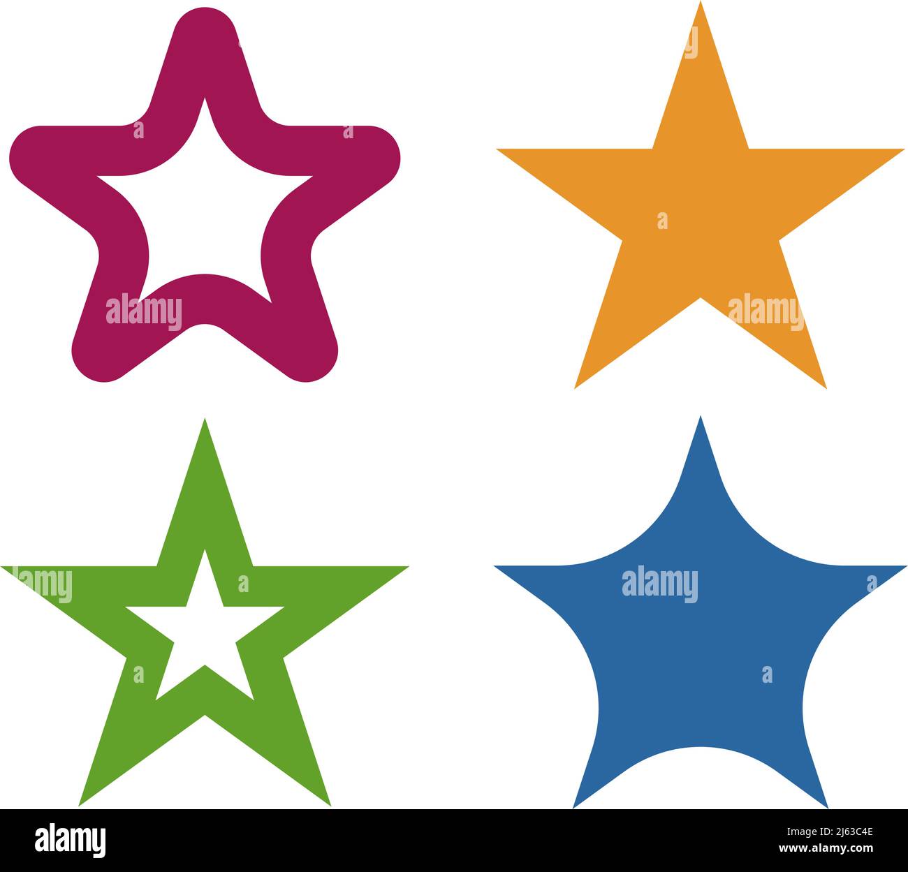 Star shape, star icon element vector illustration. Stock vector ...