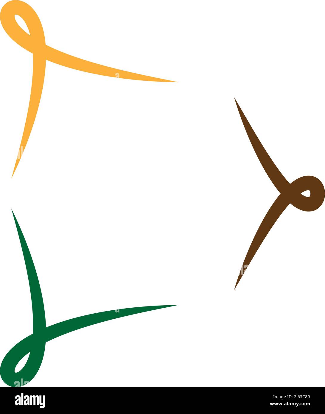 Abstract radial, geometric vector design element. Non figurative ...