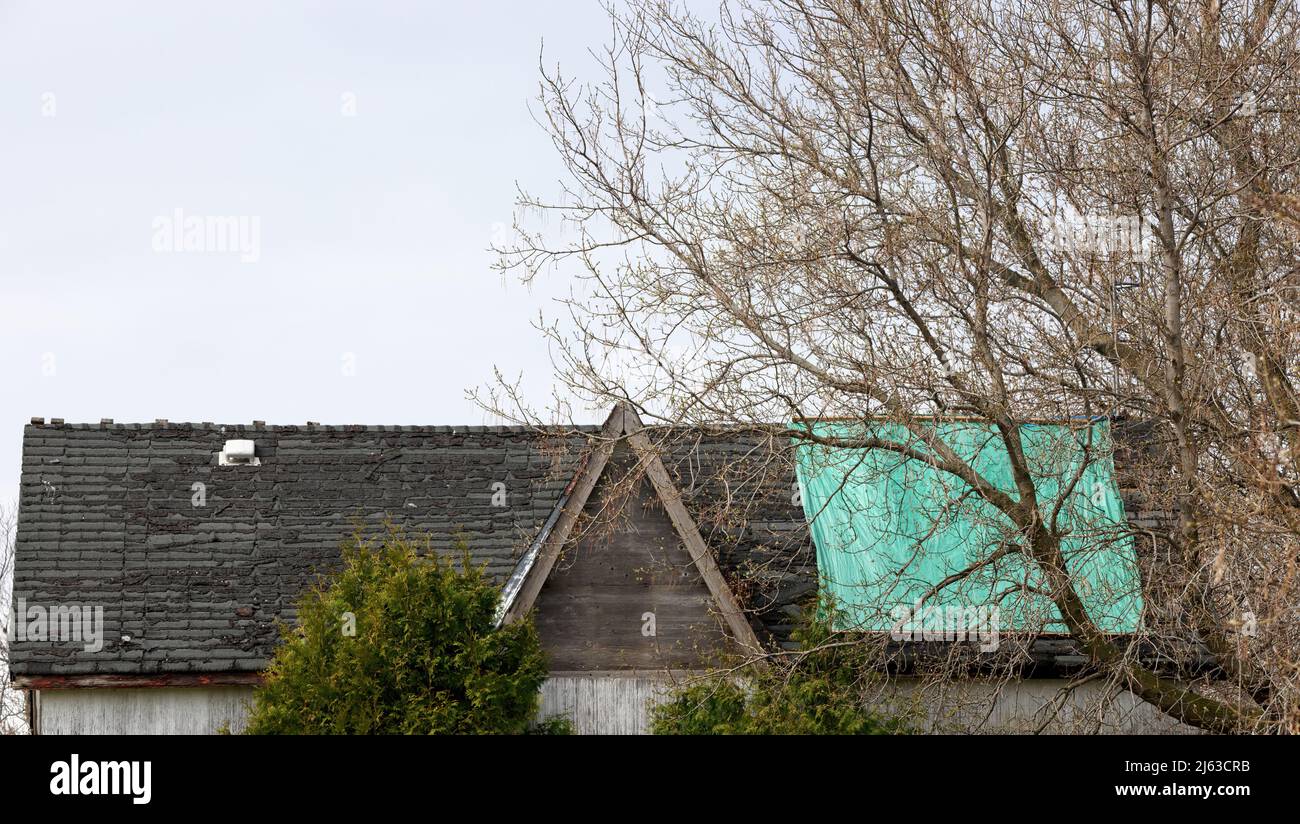 Residential Roof in Desperate Need of Repair or Replacement with ...