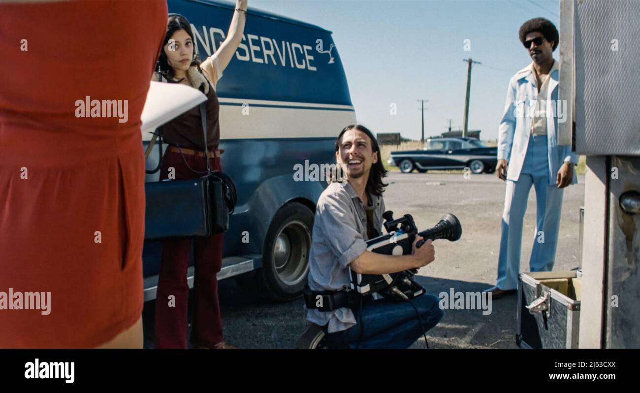 USA. Owen Campbell and Jenna Ortega in the (C)A24 new film: X (2022 ...