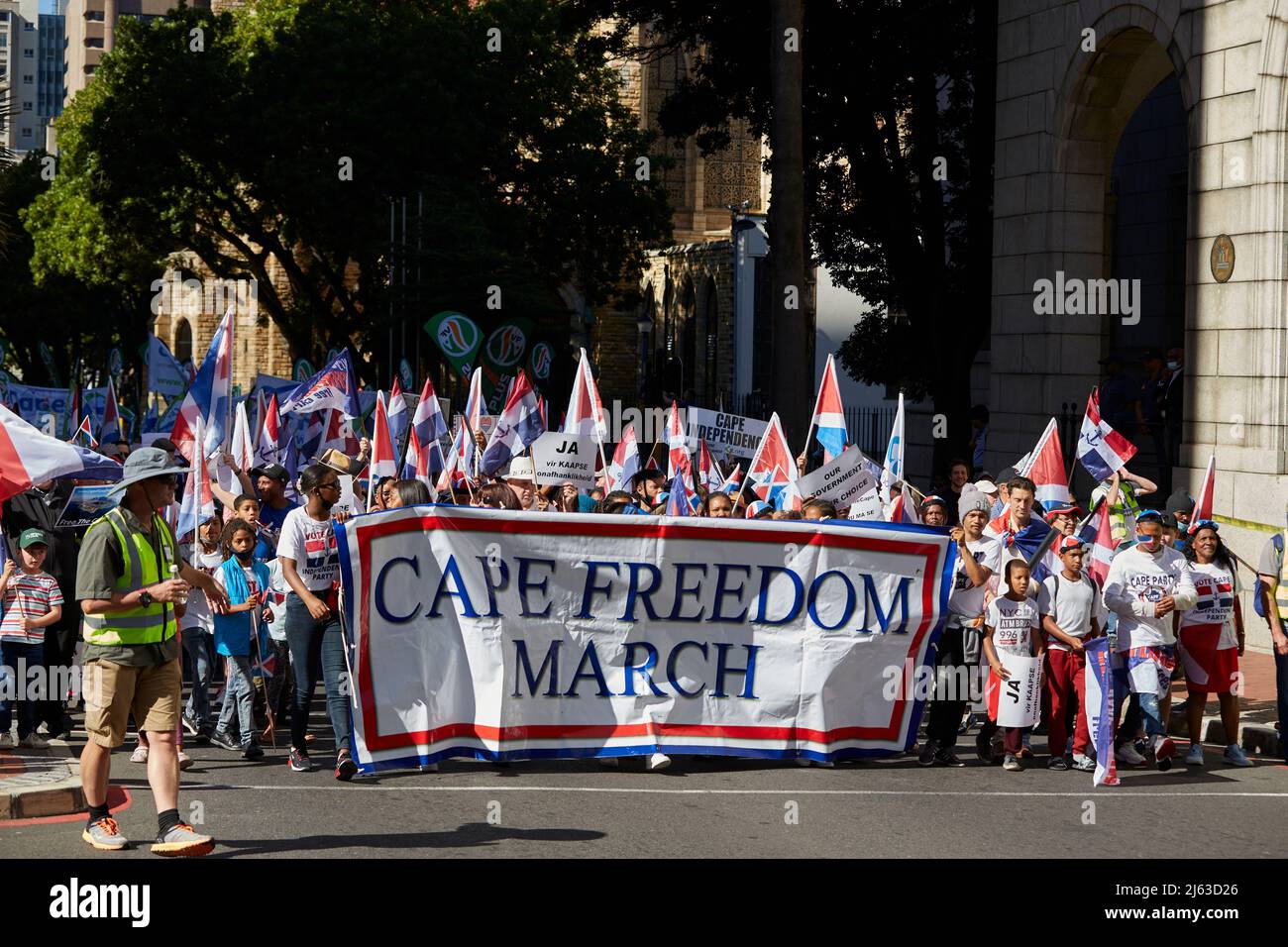 Cape Town, South Africa. 27th Apr, 2022. Cape Town Freedom Day Protest ...
