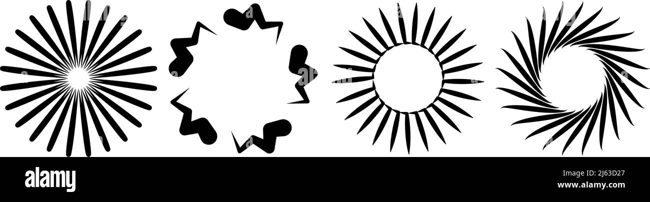 Abstract radial, geometric vector design element. Non figurative ...