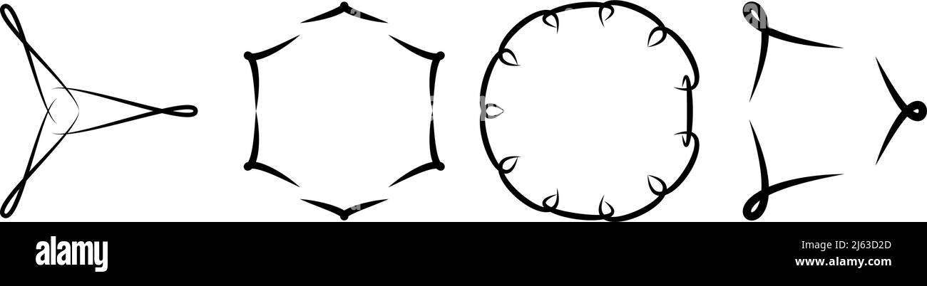 Abstract radial, geometric vector design element. Non figurative ...