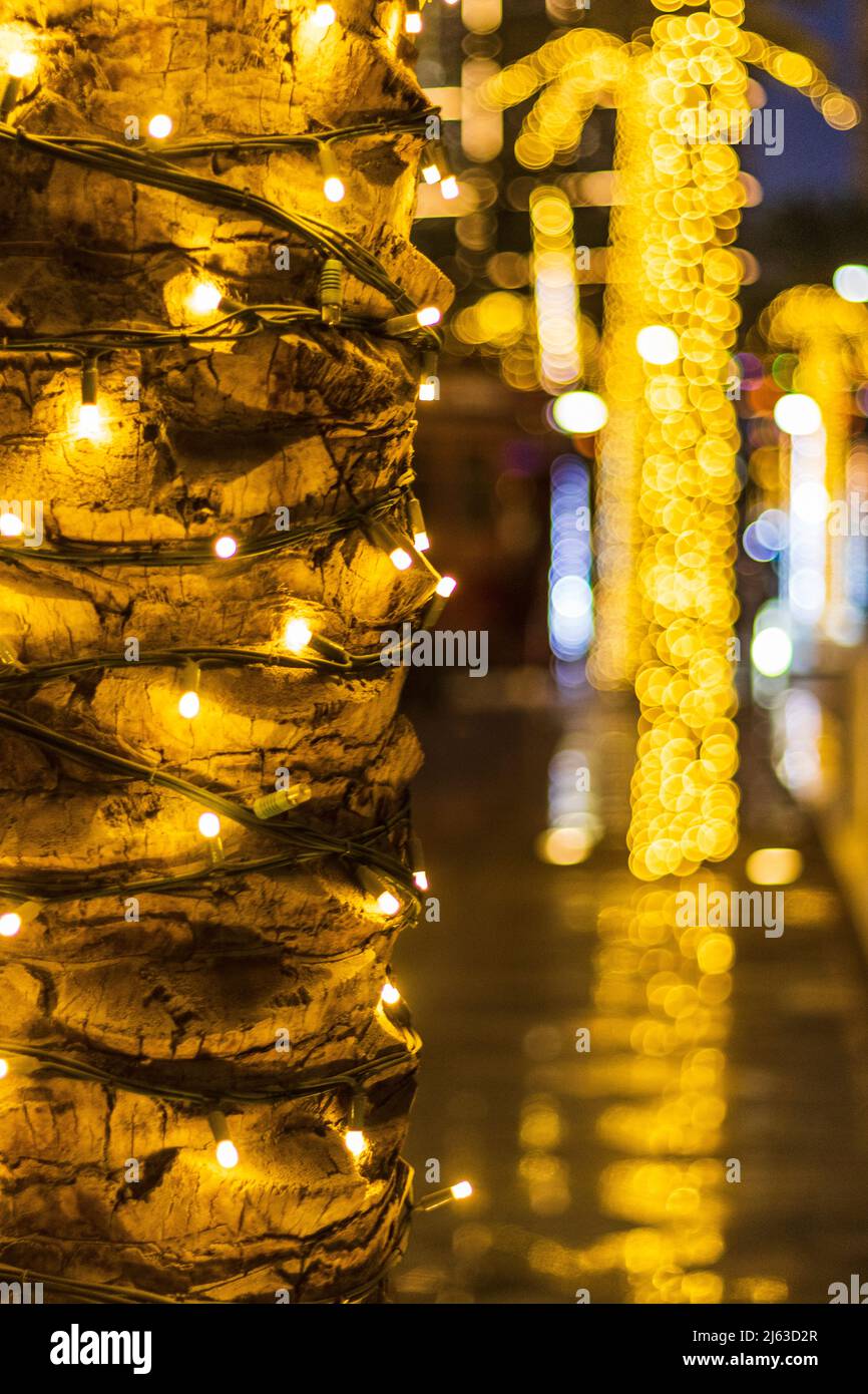 Shot of a blurred street lights at night Stock Photo - Alamy