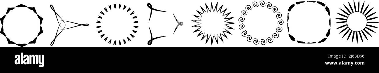 Abstract radial, geometric vector design element. Non figurative ...