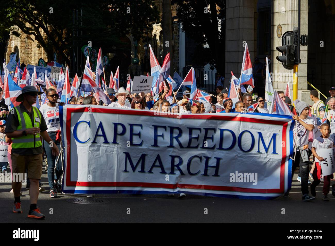 Cape Town, South Africa. 27th Apr, 2022. Cape Town Freedom Day Protest ...