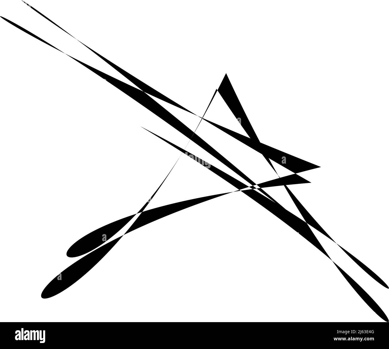 Abstract random geometric shape. Non figural, non figurative artistic ...