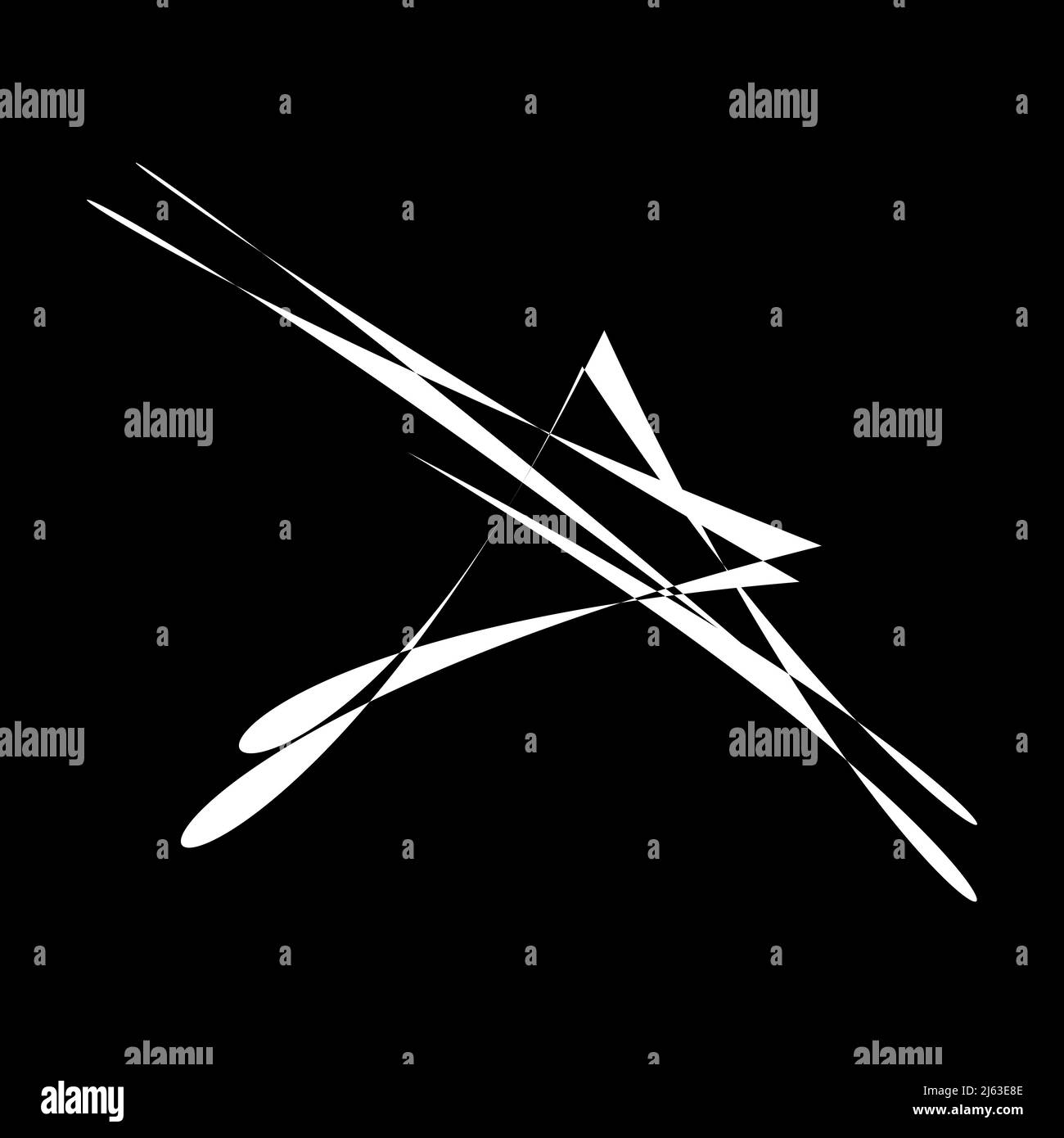 Abstract random geometric shape. Non figural, non figurative artistic ...