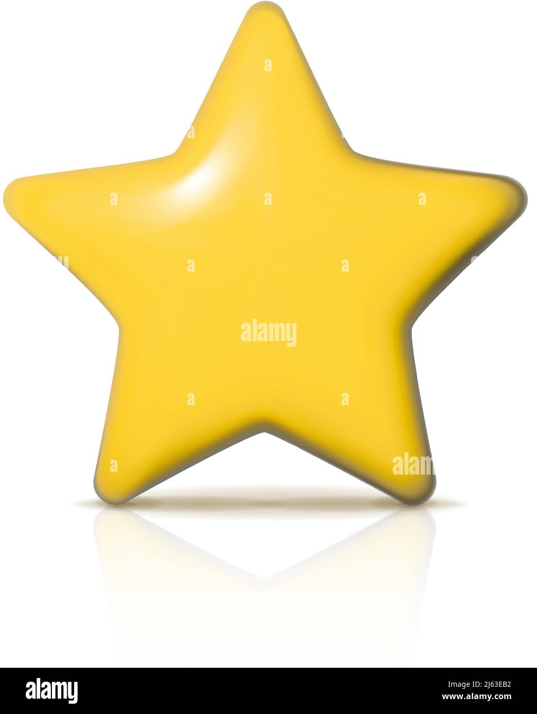 realistic vector icon. Yellow star for rating score feedback of mobile ...