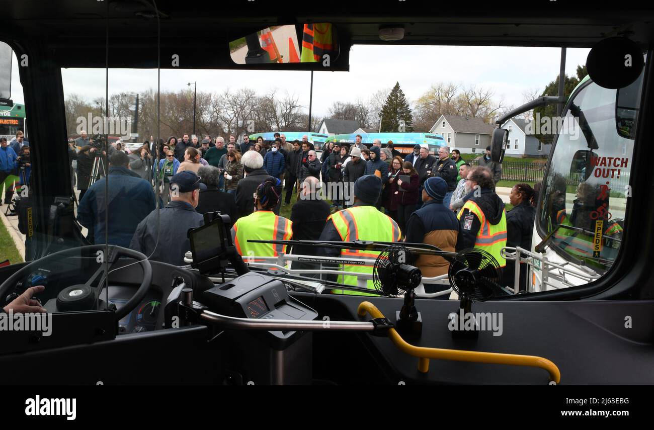 April 27, 2022, Racine, Wisconsin, USA: WisconsIn GOV. TONY EVERS ...