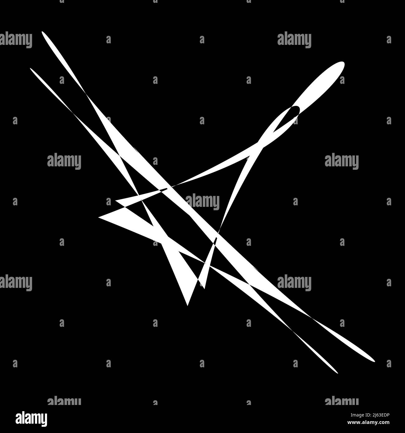 Abstract random geometric shape. Non figural, non figurative artistic ...