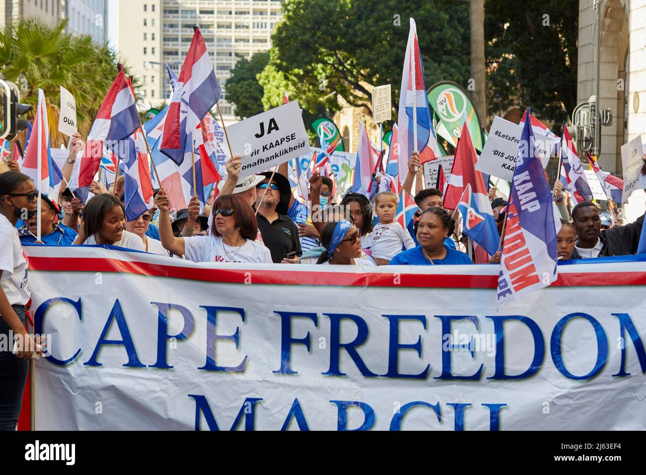 Cape Town, South Africa. 27th Apr, 2022. Cape Town Freedom Day Protest ...