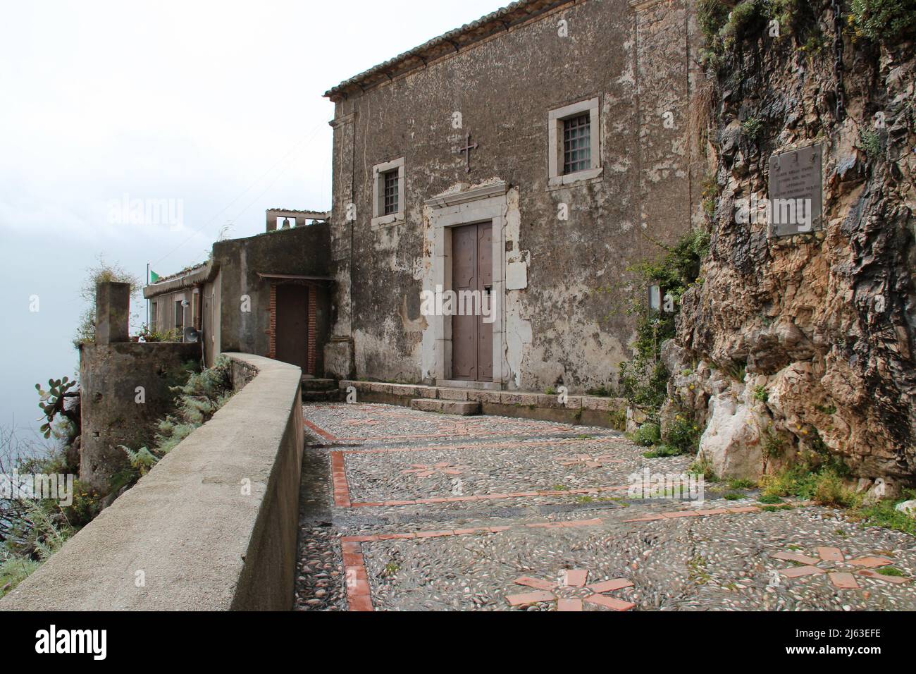 church (madonna della rocca) in taormina in sicily (italy Stock Photo ...