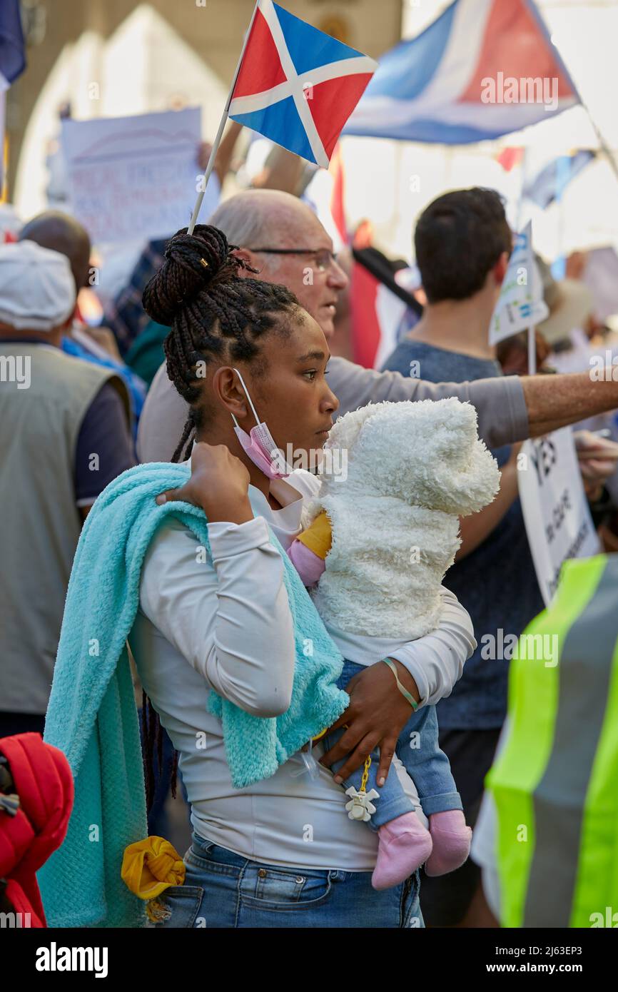 Cape Town, South Africa. 27th Apr, 2022. Cape Town Freedom Day Protest ...