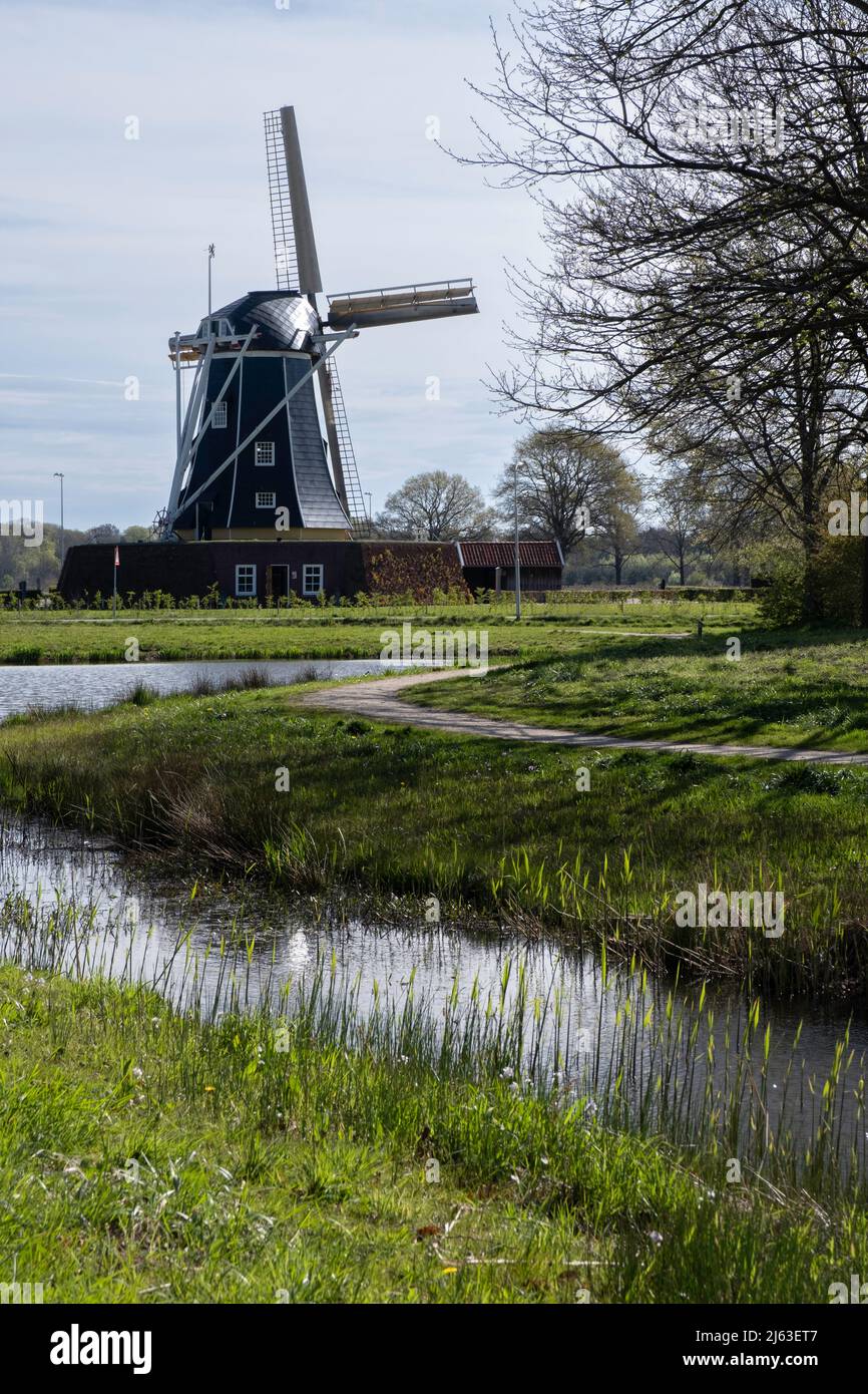 Historic windmill 'Bataaf' in Winterswijk (Netherlands) is a flour mill ...