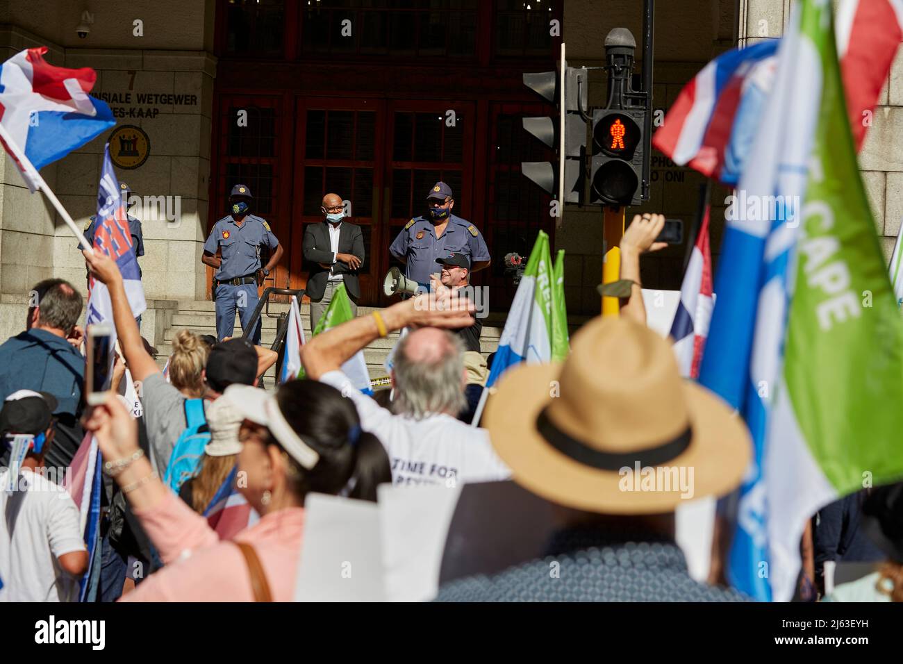 Cape Town, South Africa. 27th Apr, 2022. Cape Town Freedom Day Protest ...