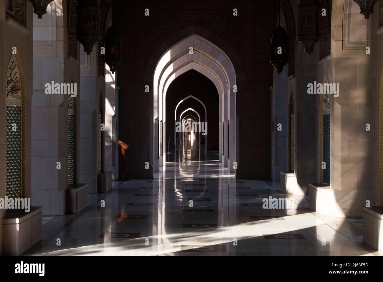 Muscat,Oman - April 24,2022 : View on Sultan Qaboos grand mosque ...