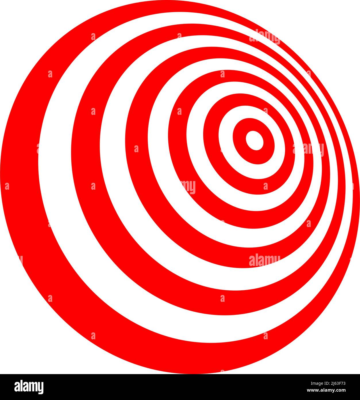 Concentric radial circles, rings design element icon. Stock vector ...