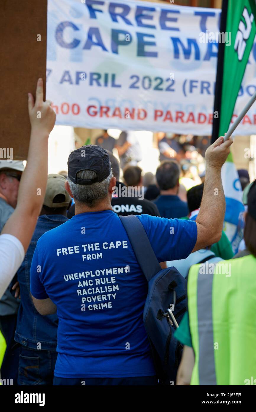 Cape Town, South Africa. 27th Apr, 2022. Cape Town Freedom Day Protest ...