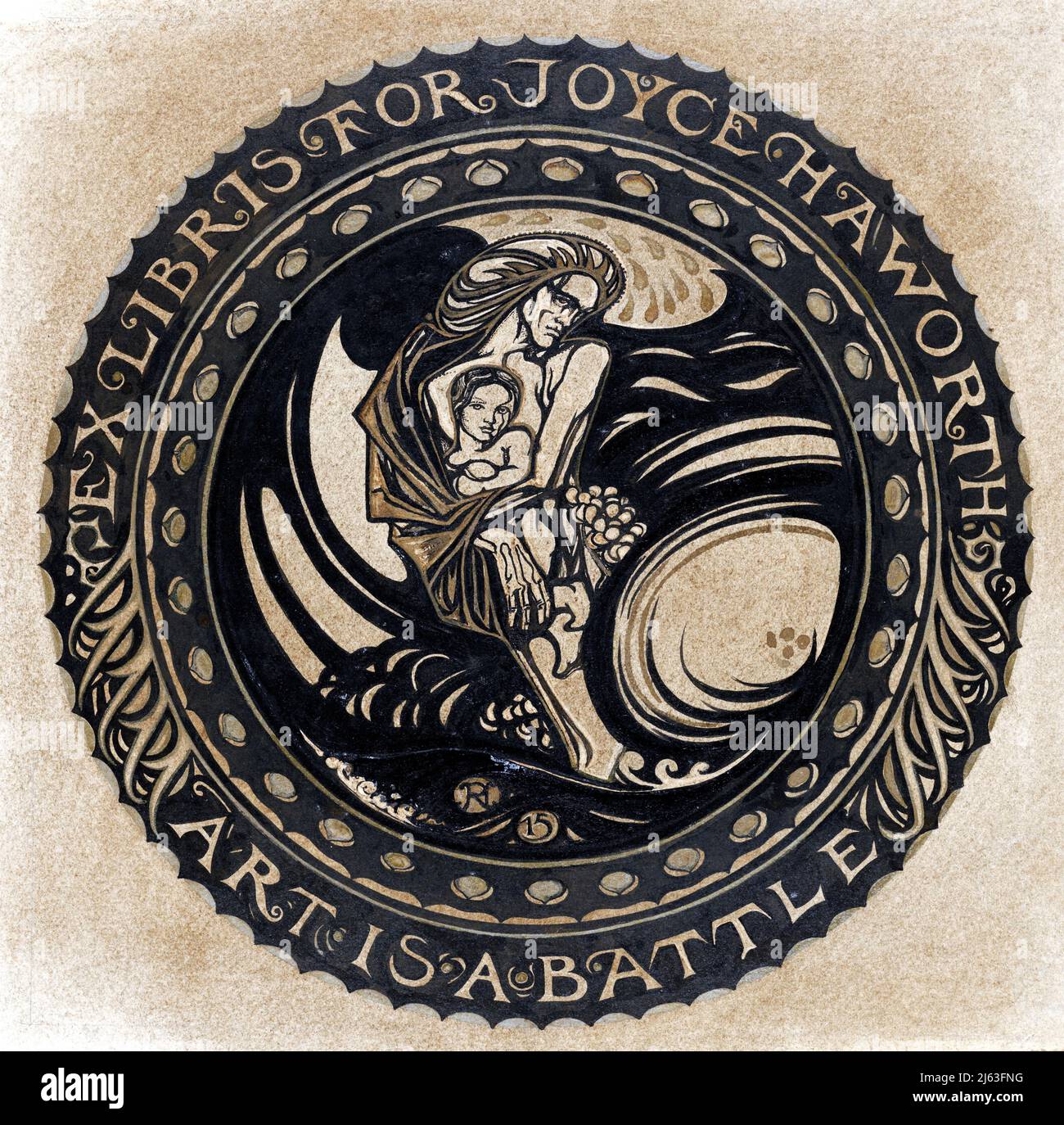 Art - Richard Nicolaus Roland Holst painting - Ontwerp voor ex libris ...