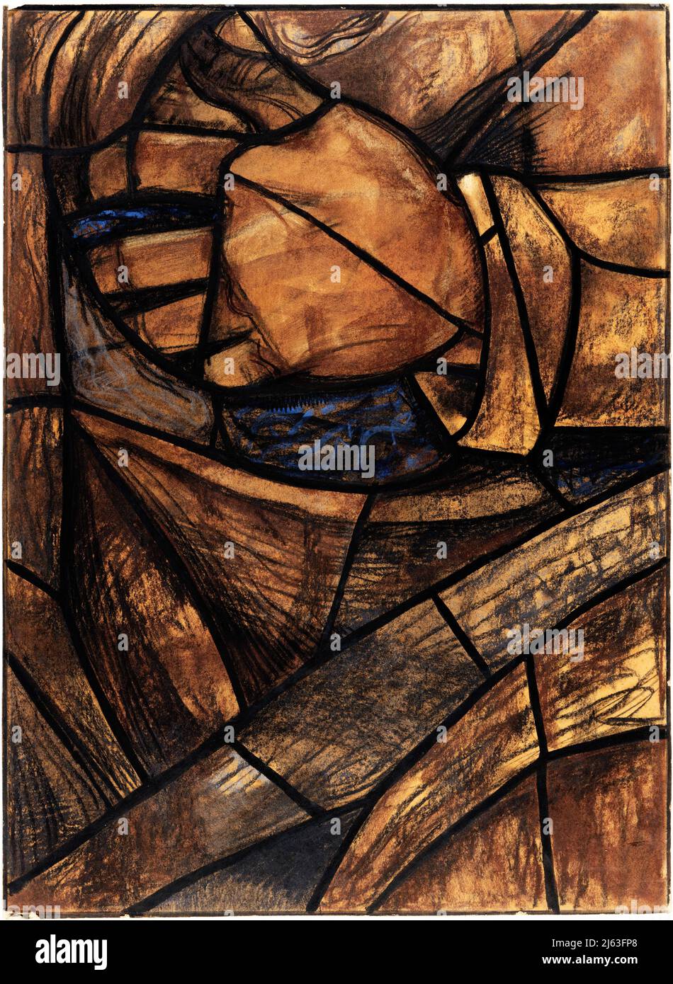 Art - Richard Nicolaus Roland Holst painting - Ontwerp voor raam in het ...