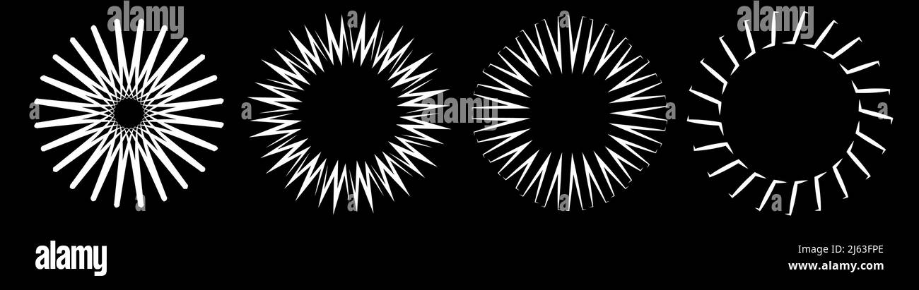 Abstract radial, geometric vector design element. Non figurative ...