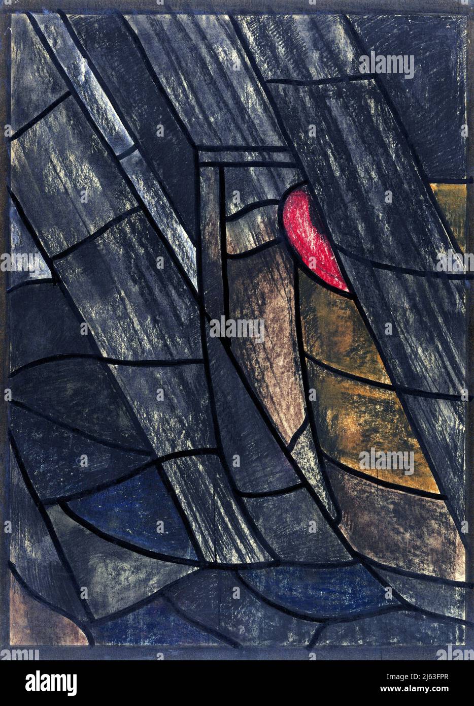 Art - Richard Nicolaus Roland Holst painting - Ontwerp voor raam in het ...