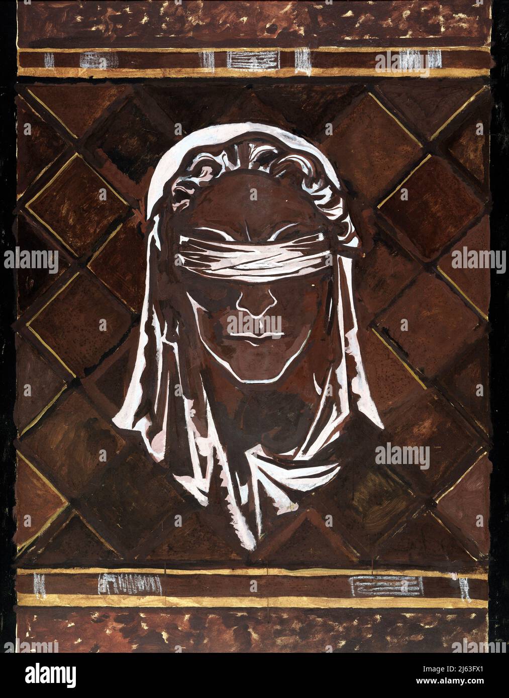 Art - Richard Nicolaus Roland Holst painting - Kop van de geblinddoekte ...